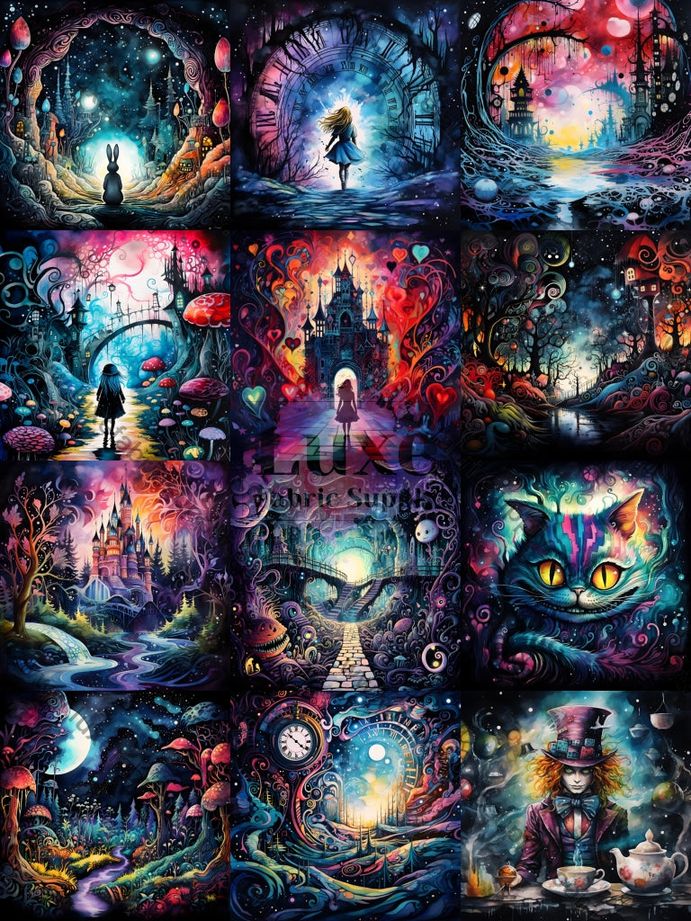 Psychedelic Alice In Wonderland Wallpaper